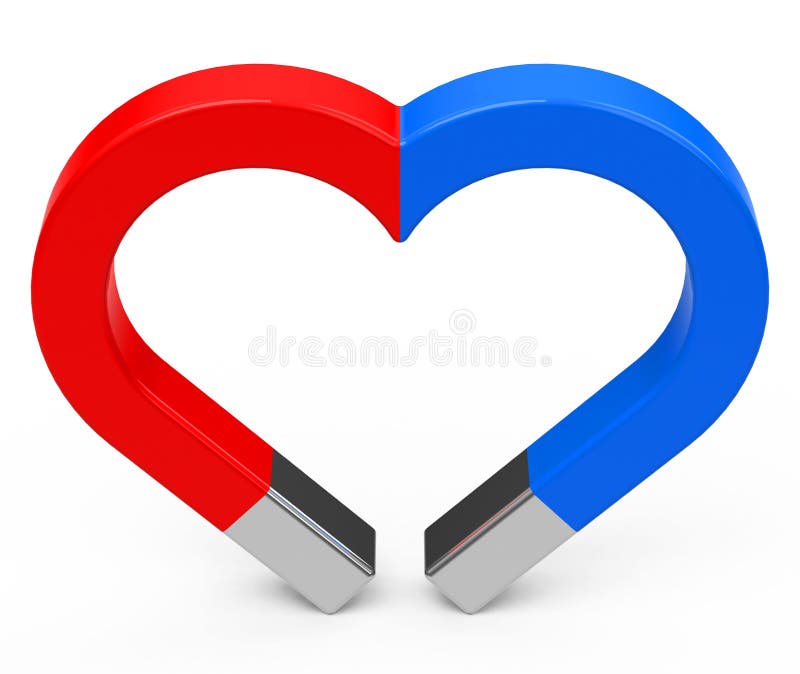 The heart magnet stock illustration. Illustration of passion - 48778118