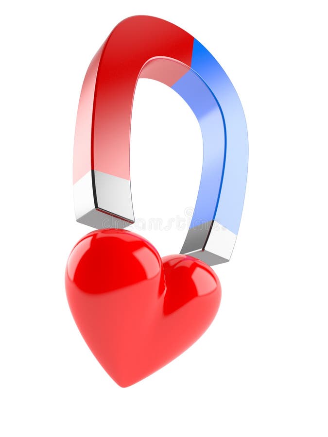 Heart magnet stock illustration. Illustration of icon - 32932130