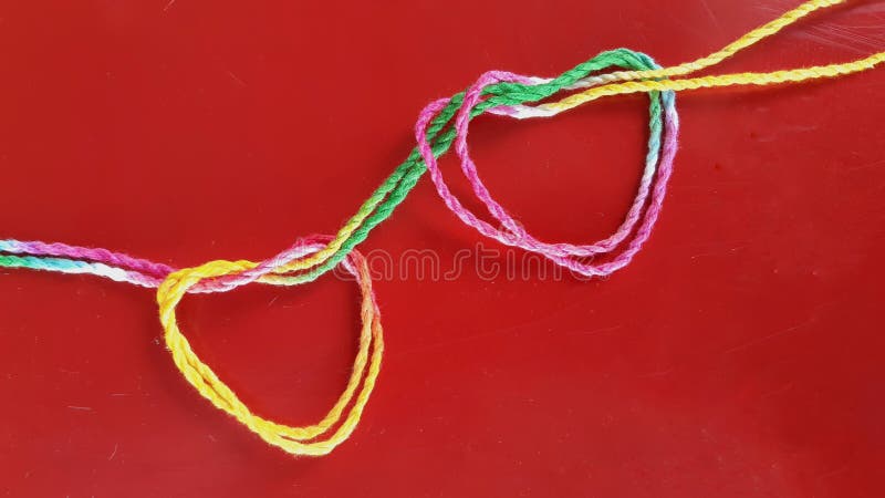 The Heart Make of Rainbow Rope,valentine S Day Concept. Stock Image ...