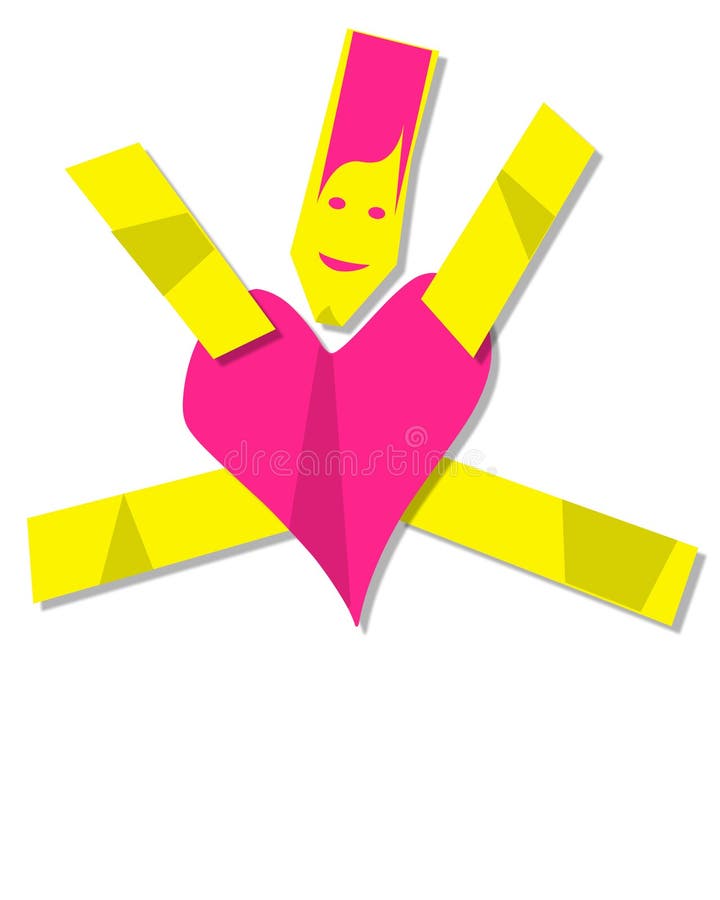 Heart man stock illustration. Illustration of heartman - 42541552