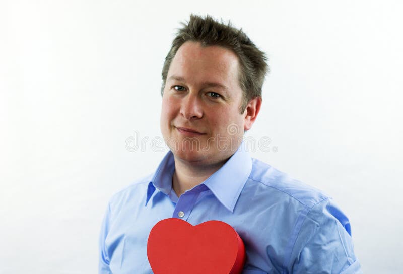 Heart Man stock image. Image of valentines, years, present - 37371935
