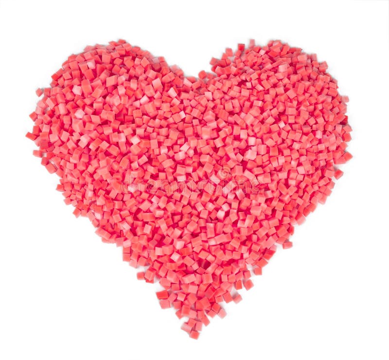 Cherry Chip Heart (isolated) Stock Photo - Image of small, chips: 649402