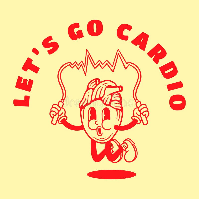 Heart Mascot Character Illustration Doing Jump Rope Stock Vector ...