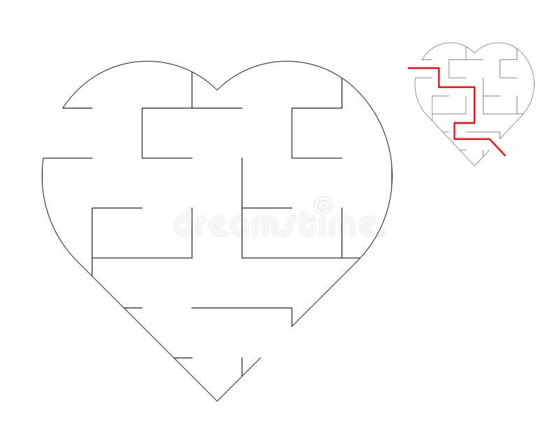 Heart Maze, a Puzzle Game with Mazes. a Maze Game. a Maze with Answers ...