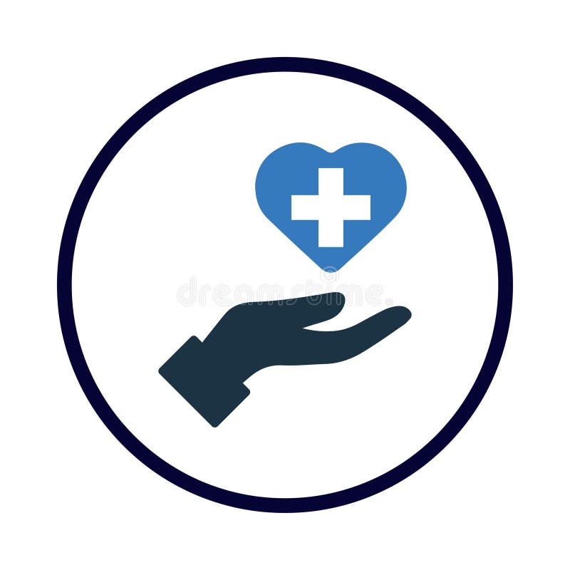 Heart, Medical, Plus, Hand, Care, Heart on Hand Icon Stock Vector ...