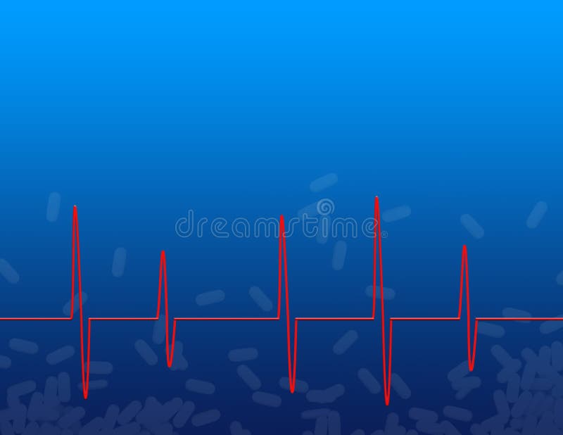 Border. Stethoscope, Heartbeat and Simple Line. Stock Vector ...