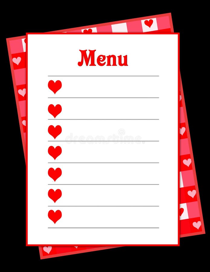Heart Menu stock illustration. Illustration of pattern - 3177025