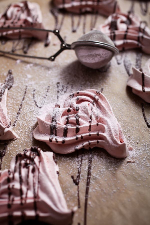 Heart meringues stock photo. Image of merengue, appetizing - 66384598