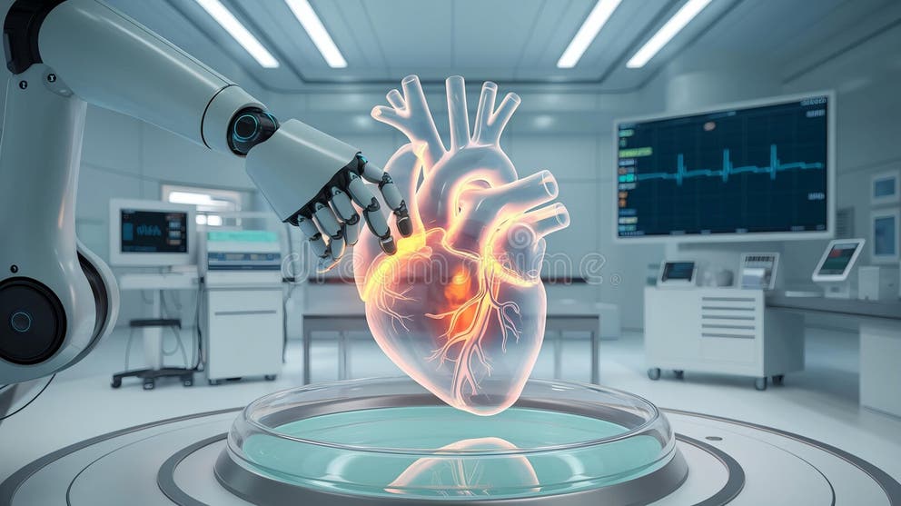 A Heart with a Microscope in the Middle Stock Illustration ...