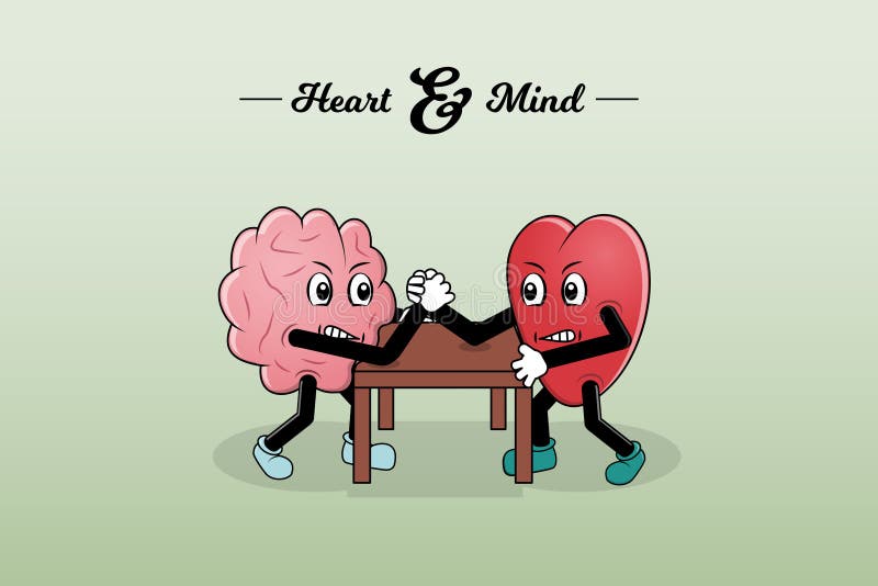 Arm Brain Heart Wrestling Stock Illustrations – 6 Arm Brain Heart ...