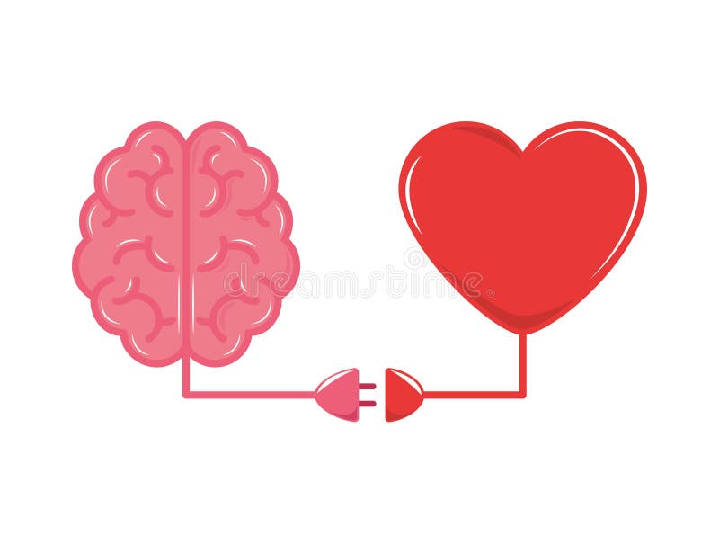 Heart mind connection stock illustration. Illustration of mind - 370009454