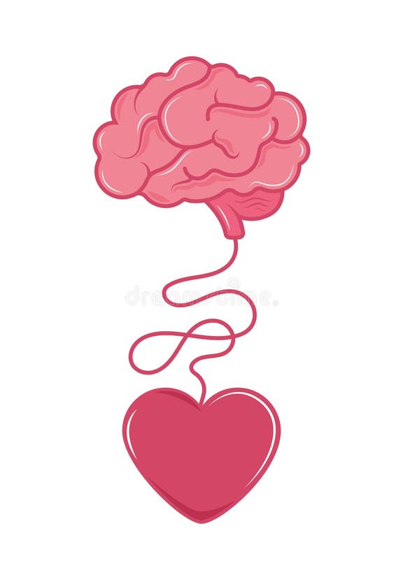 Heart mind connection stock illustration. Illustration of feelings ...