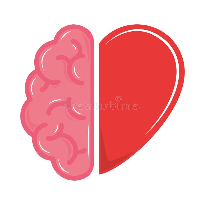 Heart mind harmony stock illustration. Illustration of brain - 370010878