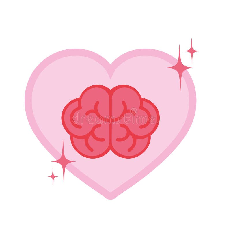 Heart Mind Brain stock vector. Illustration of emotion - 367437044