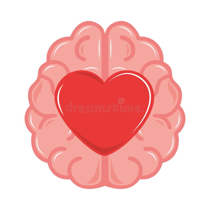 Heart mind brain stock illustration. Illustration of consciousness ...