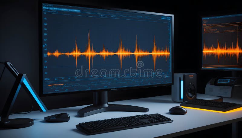 Heart of Modern Data Analysis with a Monitor Stock Image - Image of ...