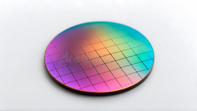 Iridescent Wafer: a Symphony of Light Stock Footage - Video of ...