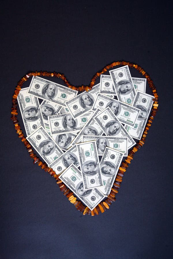 Heart of money stock photo. Image of dollar, shape, sold - 7209484