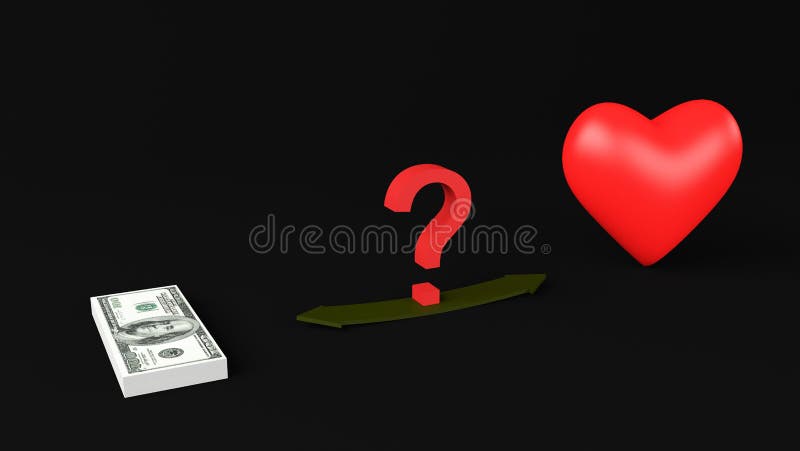 Heart and money stock illustration. Illustration of currency - 83946866