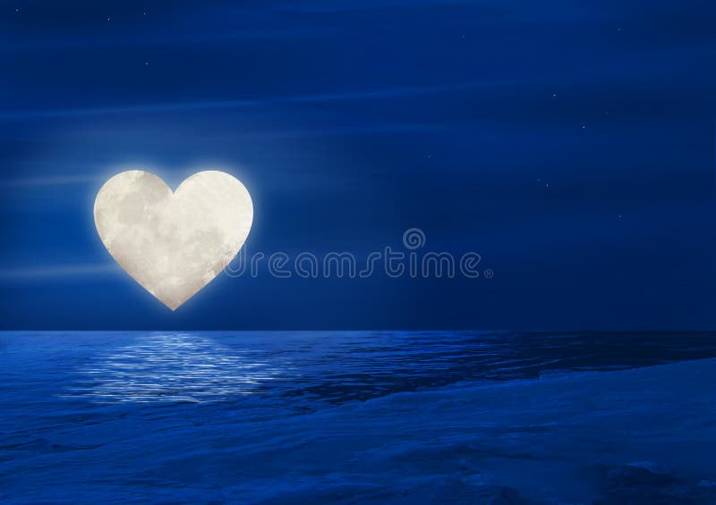 Heart Shaped Moon Stock Illustrations – 215 Heart Shaped Moon Stock ...
