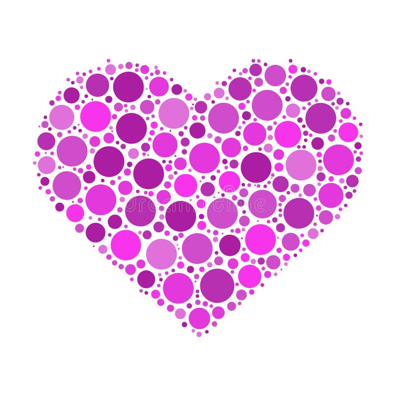 Heart Mosaic Of Square Tiles With Red Gradients. Love Symbol. Vector ...