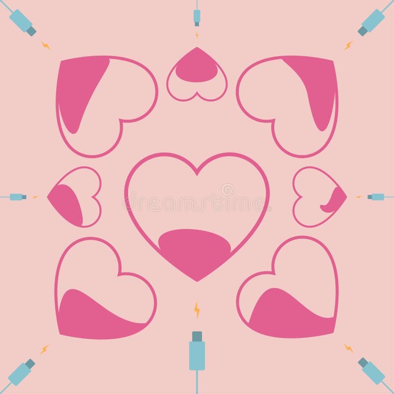 Heart Charging Stock Illustrations – 1,089 Heart Charging Stock ...