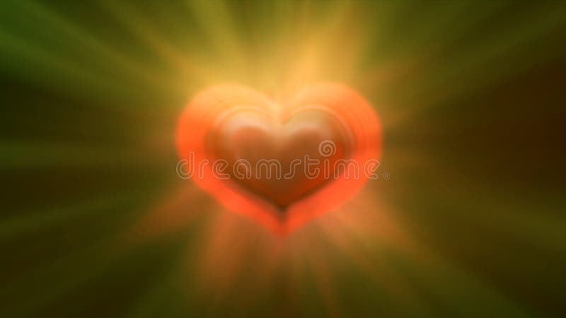 Heart Neon Glow light ray stock illustration. Illustration of ...
