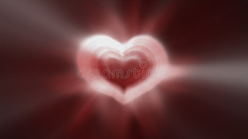 Heart Neon Glow light ray stock illustration. Illustration of dark ...