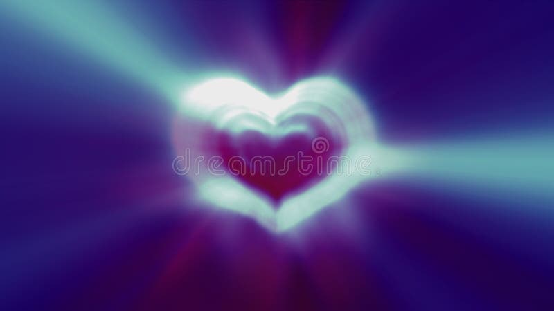 Heart Neon Glow light ray stock illustration. Illustration of bright ...
