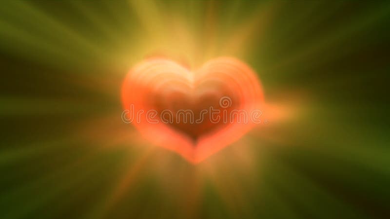 Heart Neon Glow light ray stock illustration. Illustration of dark ...
