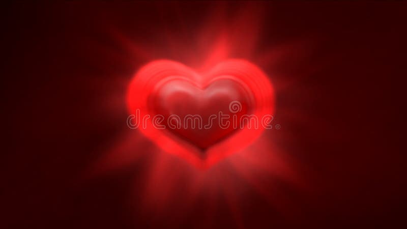 Heart Neon Glow light ray stock illustration. Illustration of passion ...