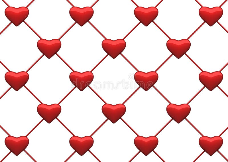 Red Glossy Heart Surrounded by Barbed Wire Stock Illustration ...