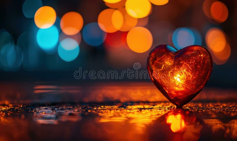 Heart in the Night Heart in the Night Sky Stock Illustration ...