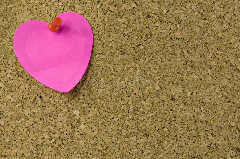 Heart note on corkboard stock image. Image of bulletin - 14472129