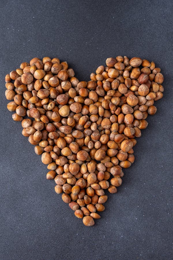 Heart Nuts. Hazelnut Food Background. Stock Image - Image of filbert ...