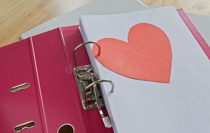 Heart in office folder stock image. Image of store, sign - 66939175
