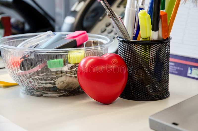 Heart in the office stock photo. Image of love, phone - 37914716