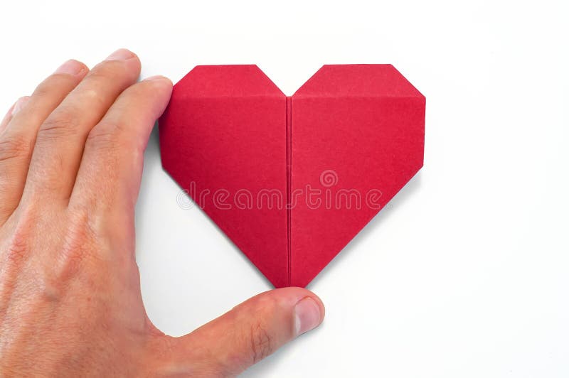 Heart Origami Hand stock photo. Image of affectionate - 60536734