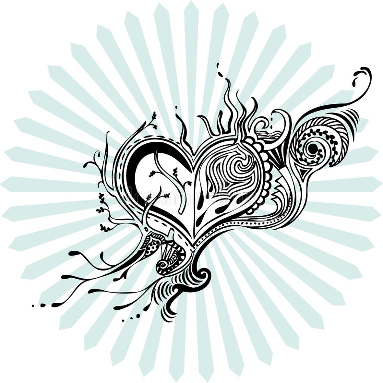 Heart ornament stock vector. Illustration of abstract - 6138338