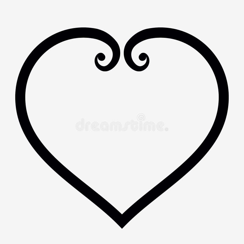Heart Outline Icon Elegant Minimal Design Style Stock Vector ...
