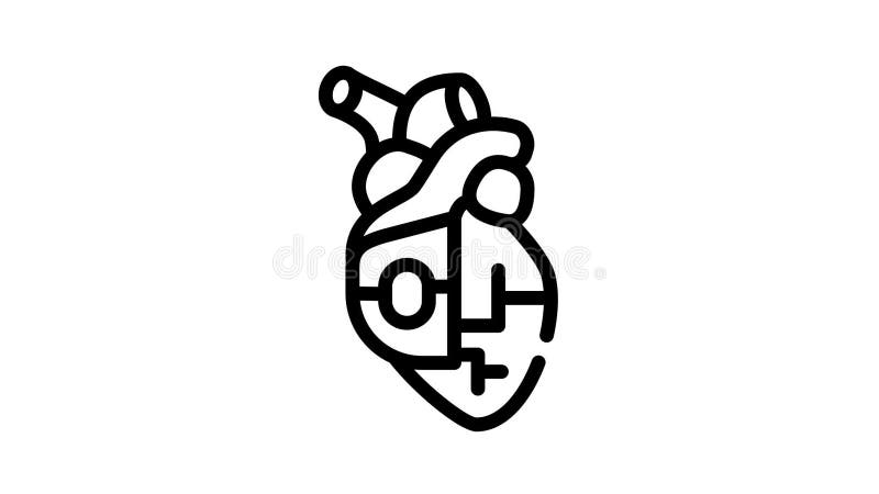 Heart Pacemaker Black Icon Animation Stock Video - Video of health ...