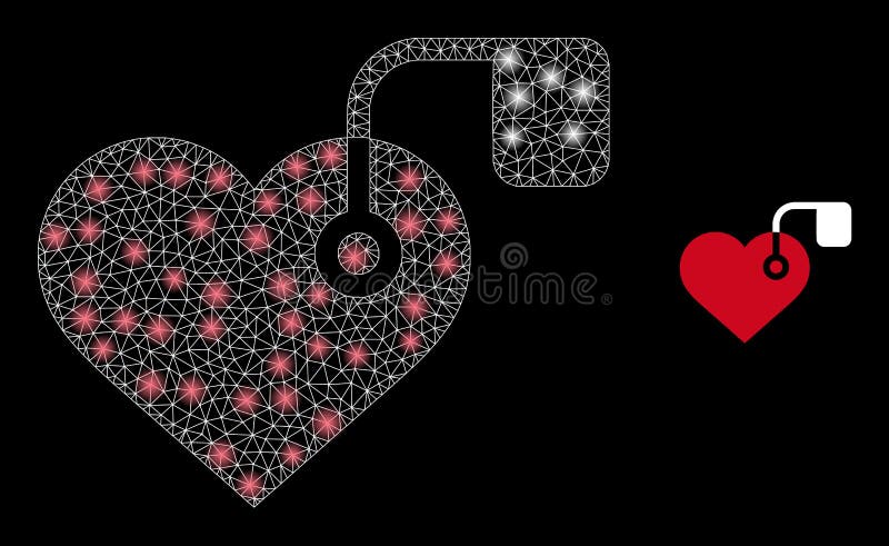Heart Pacemaker Icon - Wire Frame Mesh with Glare Spots Stock Vector ... Heart Pacemaker Icon - Wire Frame Mesh with Glare Spots Stock Vector ...