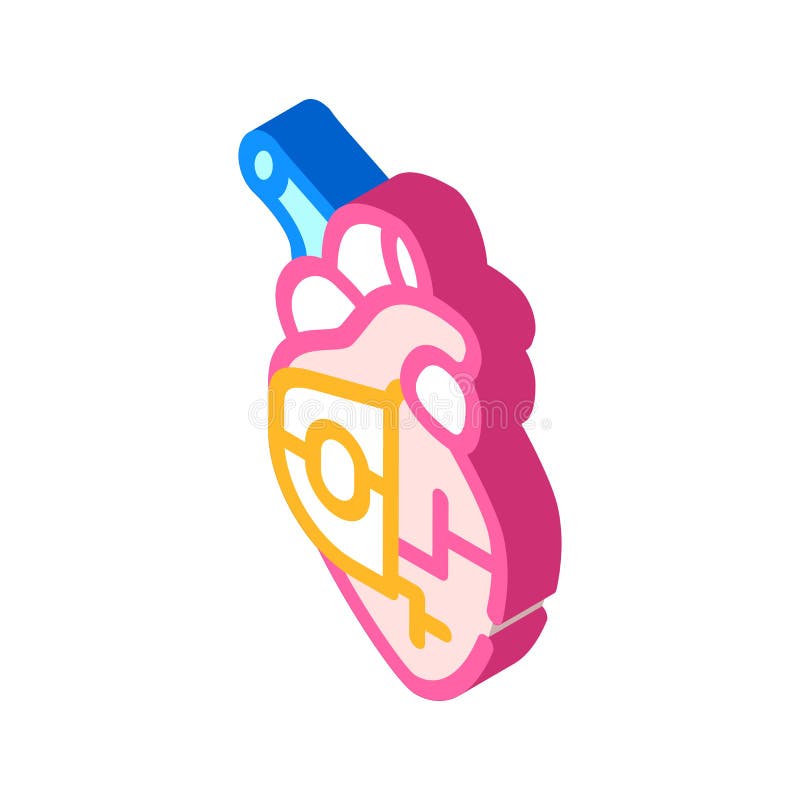 Heart Pacemaker Isometric Icon Vector Illustration Sign Stock Vector ...