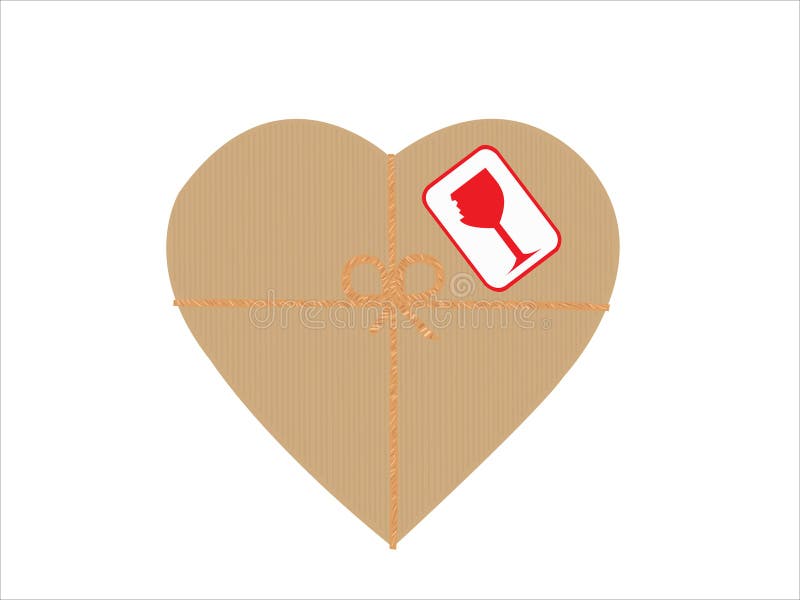 Red Heart Box Package on White Background Stock Illustration ...