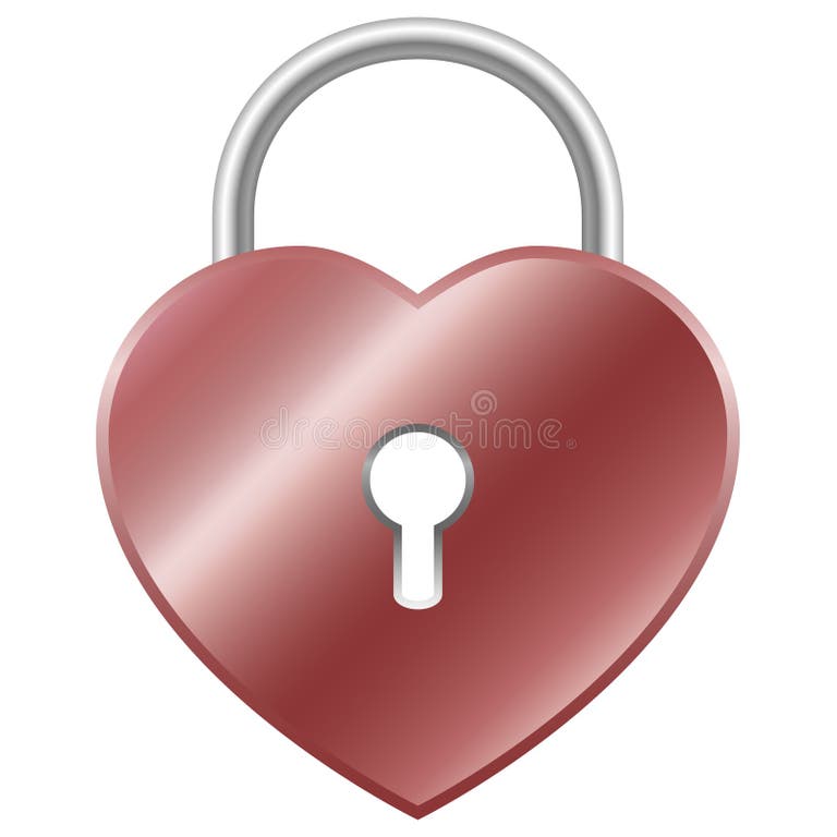 Heart padlock stock vector. Illustration of sign, heart - 31311214