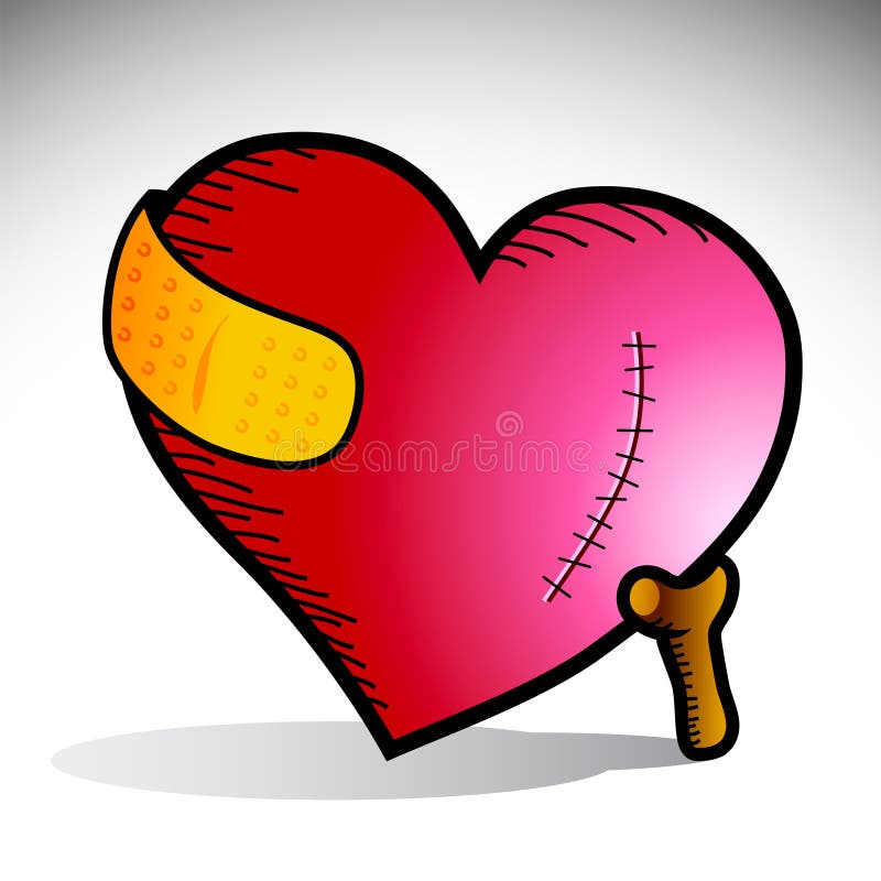 Heart pain stock vector. Illustration of love, broken - 14518295