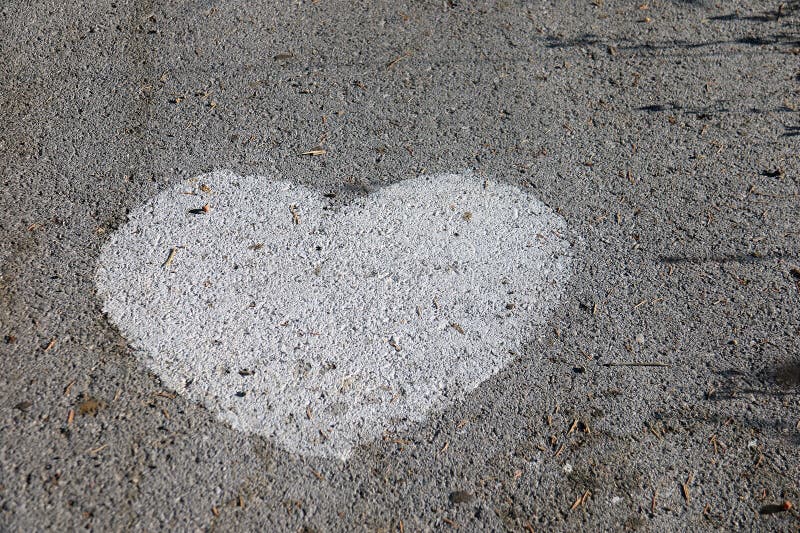 Heart Painted on Ground stock photo. Image of paint - 274203284