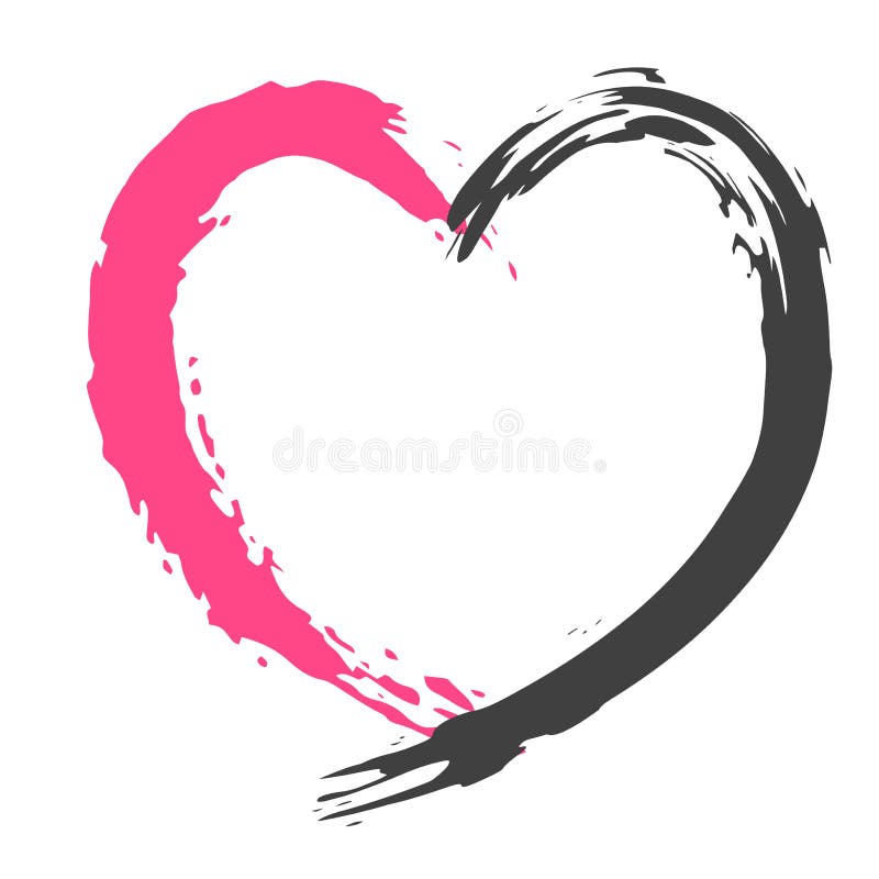 Heart. Heart Painted with Strokes of Paint. Background for Card Design ...