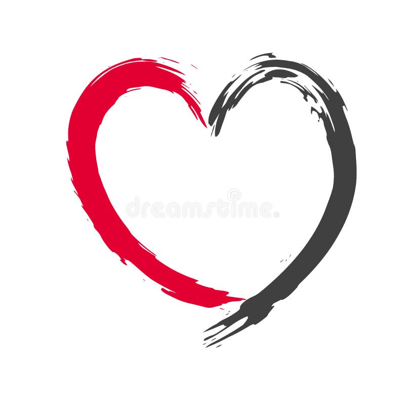Heart. Heart Painted with Strokes of Paint. Background for Card Design ...
