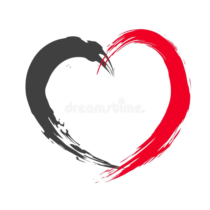 Heart. Heart Painted with Strokes of Paint. Background for Card Design ...